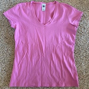 GAP Factory | Tops | Gap Factory Tshirt Gap Stretch V Neck Pink Med ...